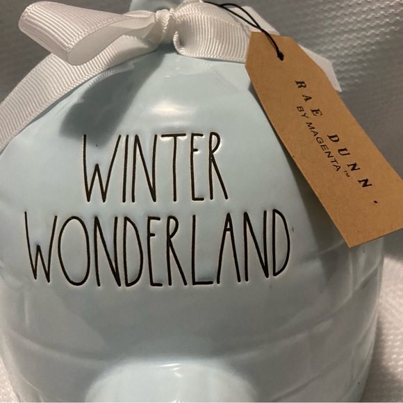 Rae Dunn | Holiday | Rae Dunn Winter Wonderland Ice Blue Ceramic Winter ...